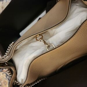 Gucci | Bags | Gucci Tan Leather Shoulder Bag Authentic | Poshmark